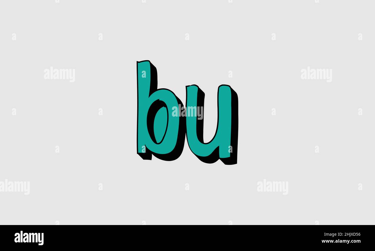 Bold letter icon BU - Initial vector design - Premium Icon, Logo vector ...