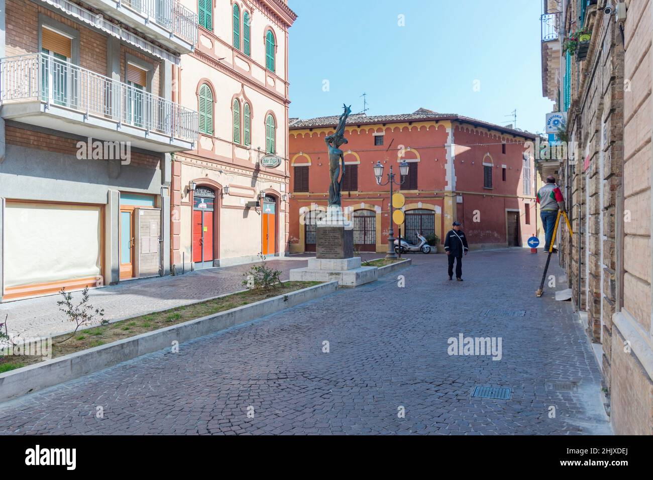 Old Town, Piazza Francesco Martella square, Atri, Abruzzo, Italy ...