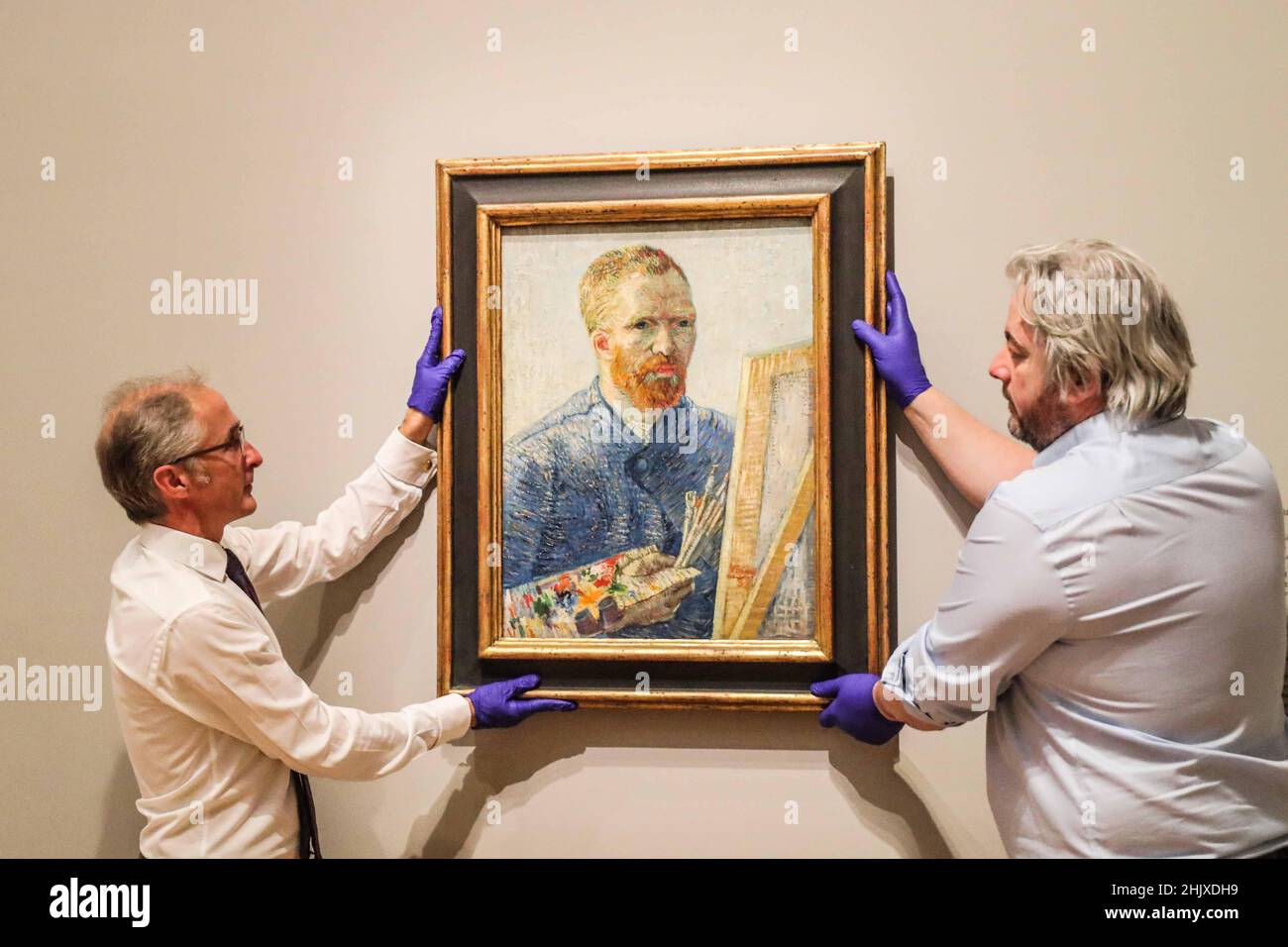 London UK 01 February 2021 Self portrait as a painter Dec-Feb 1888,Oil ...