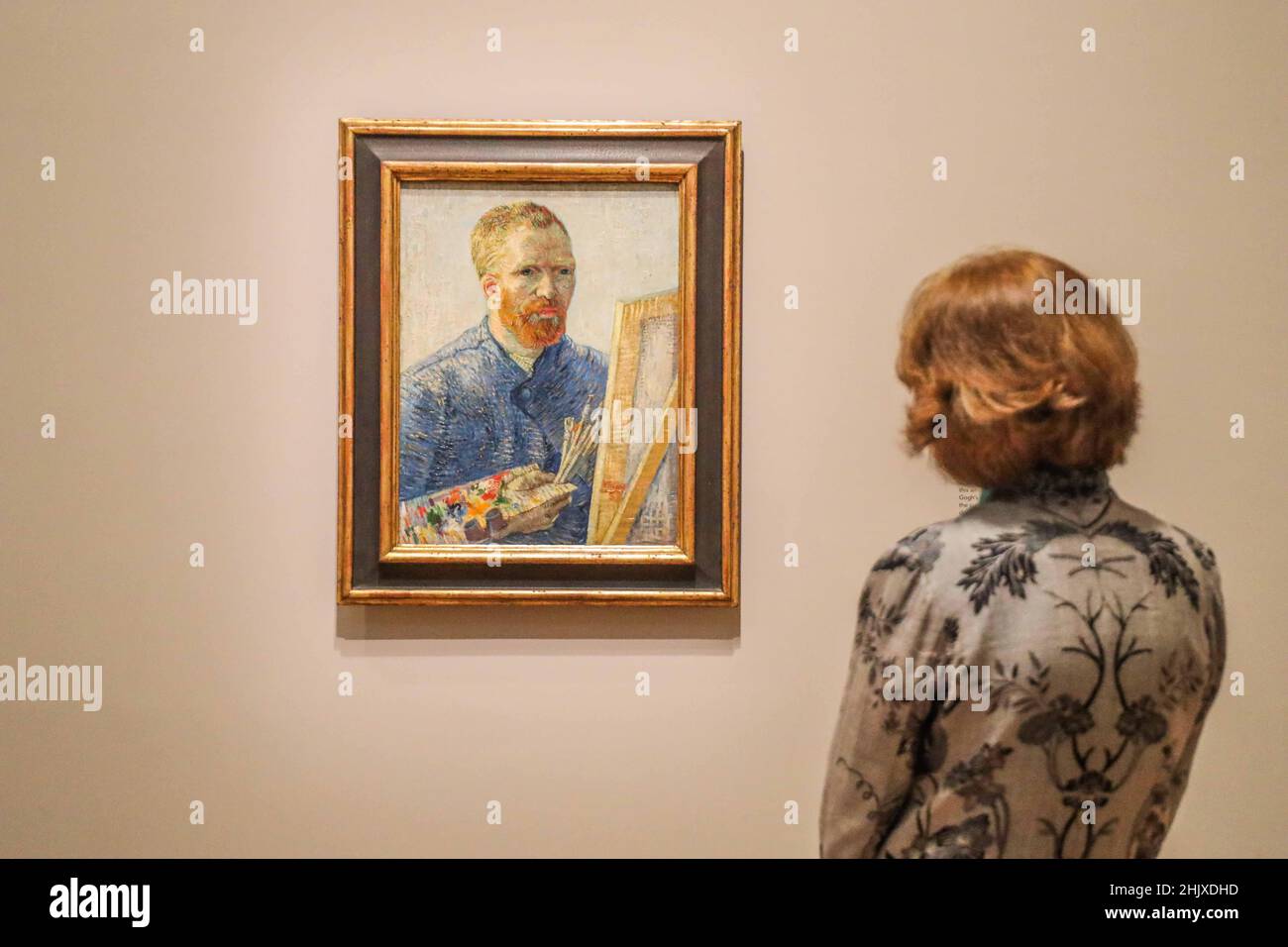 London UK 01 February 2021 Self portrait as a painter Dec-Feb 1888,Oil ...