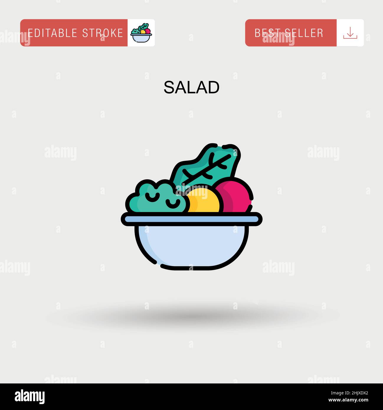 Salad Simple vector icon Stock Vector Image & Art - Alamy