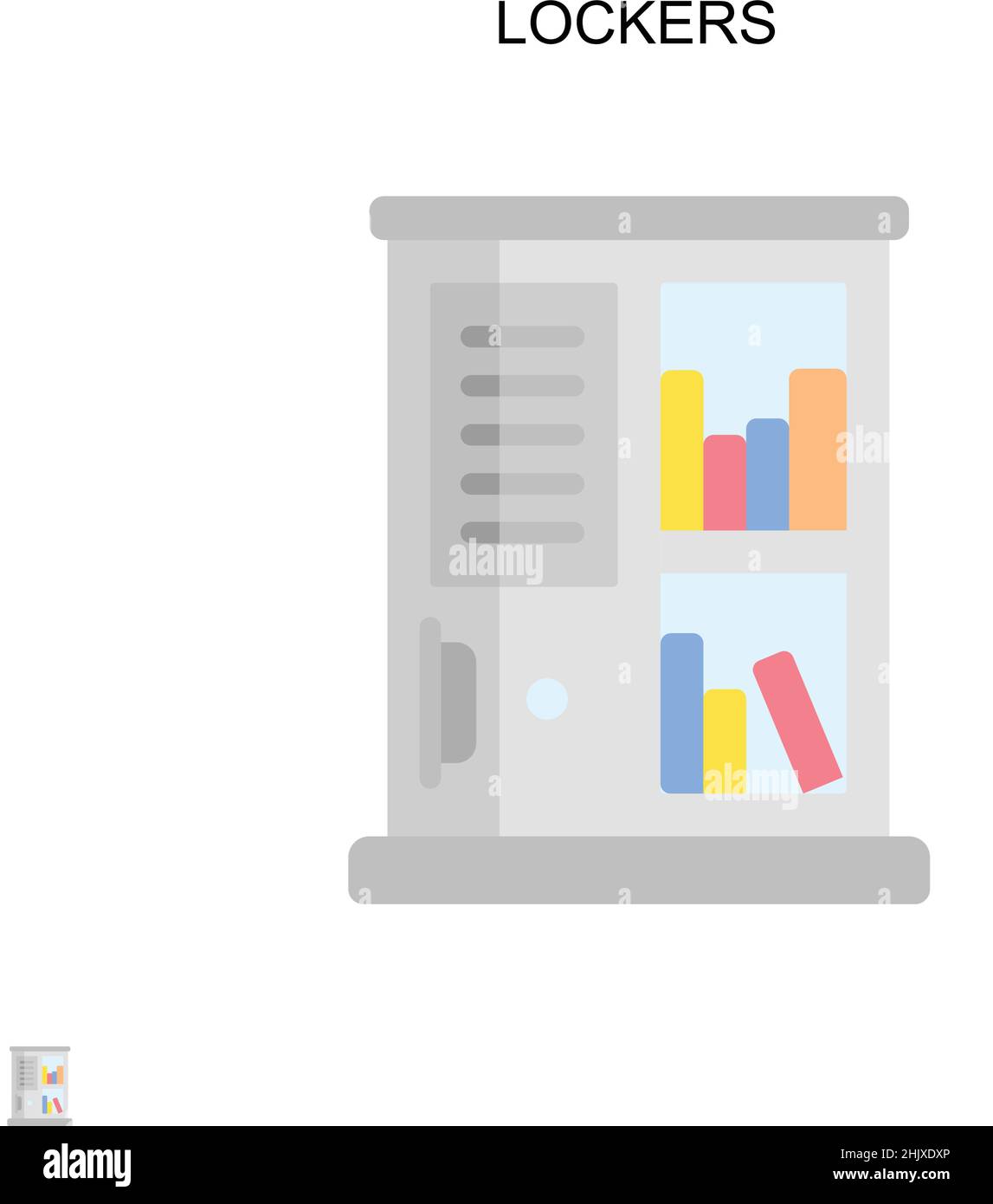 Lockers Simple vector icon. Illustration symbol design template for web mobile UI element Stock ...