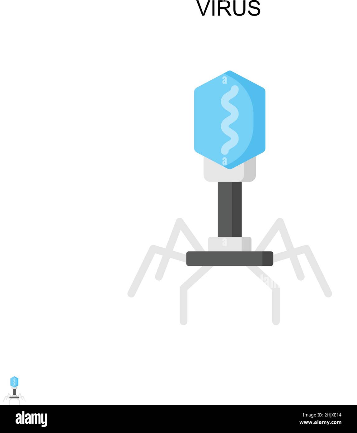Virus Simple vector icon. Illustration symbol design template for web ...