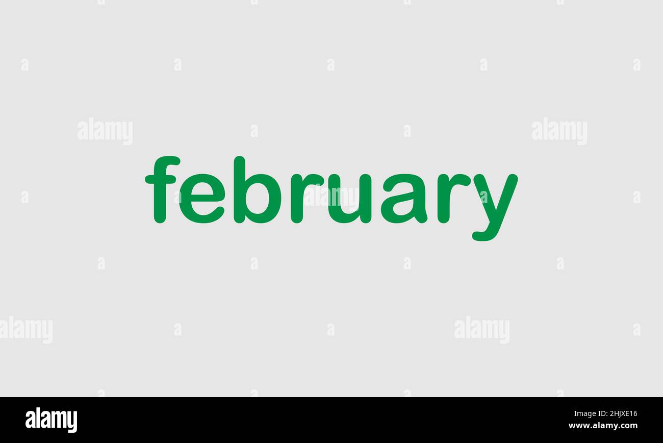 Month FEBRUARY in letters - Initial vector design - Premium Icon, Logo ...