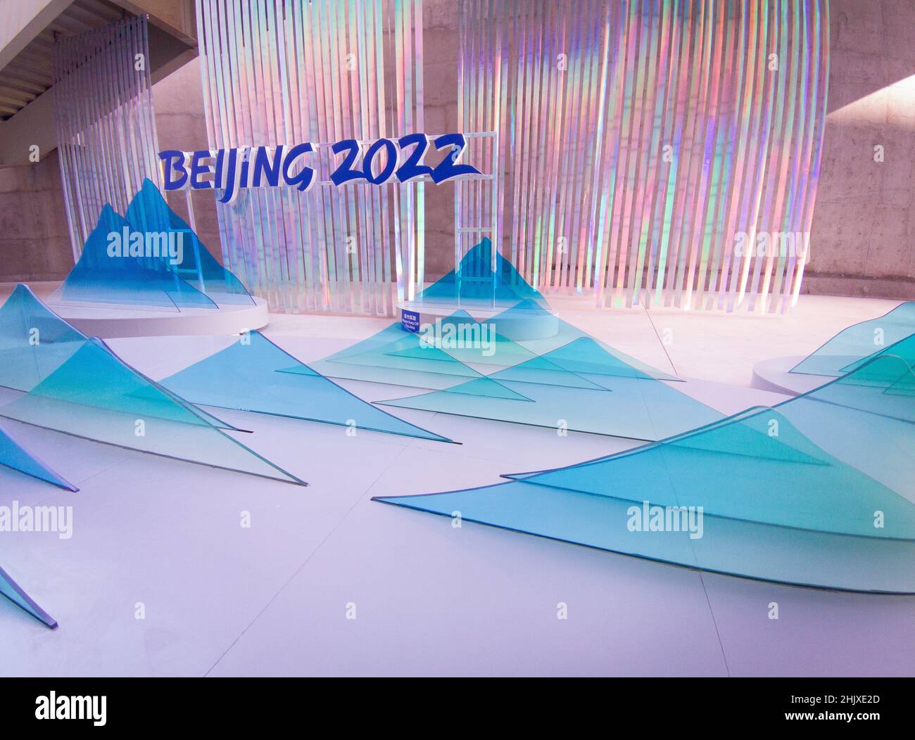 Media Center during the Beijing 2022 Olympic Winter Games at Main Press ...