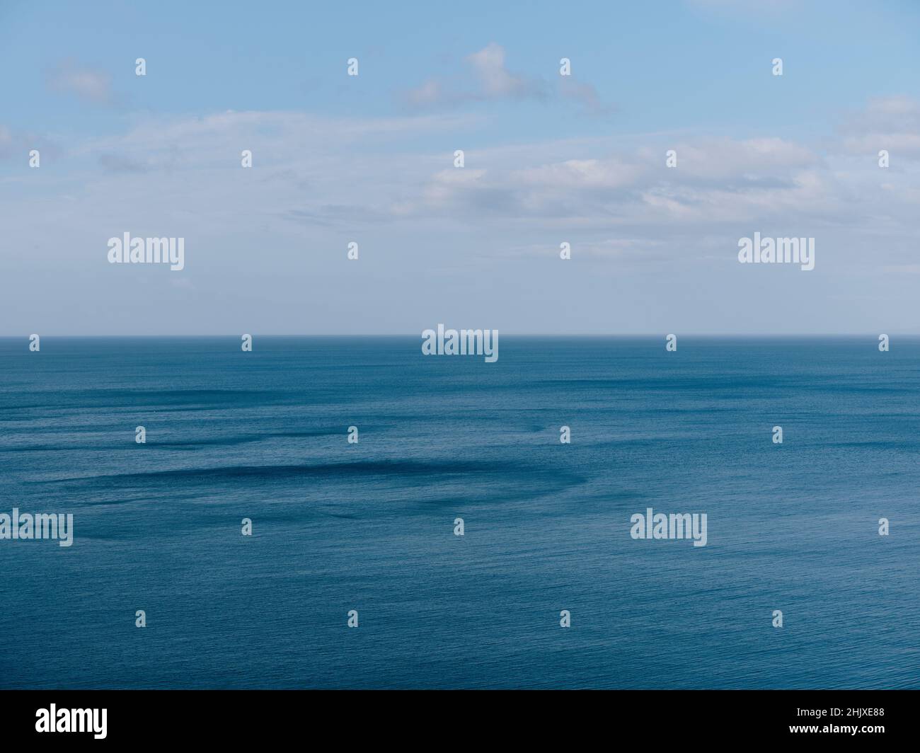 An empty blue sea and sky summer seascape horizon line nature ...