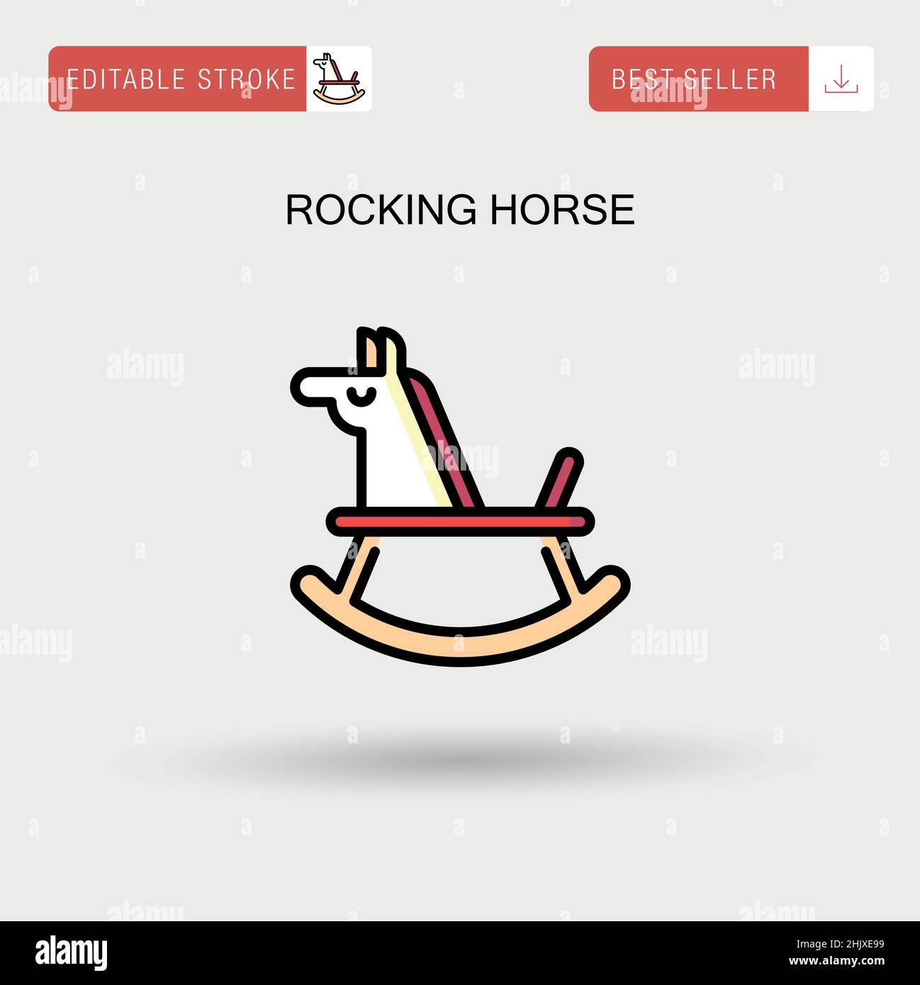 Rocking horse Simple vector icon Stock Vector Image & Art - Alamy