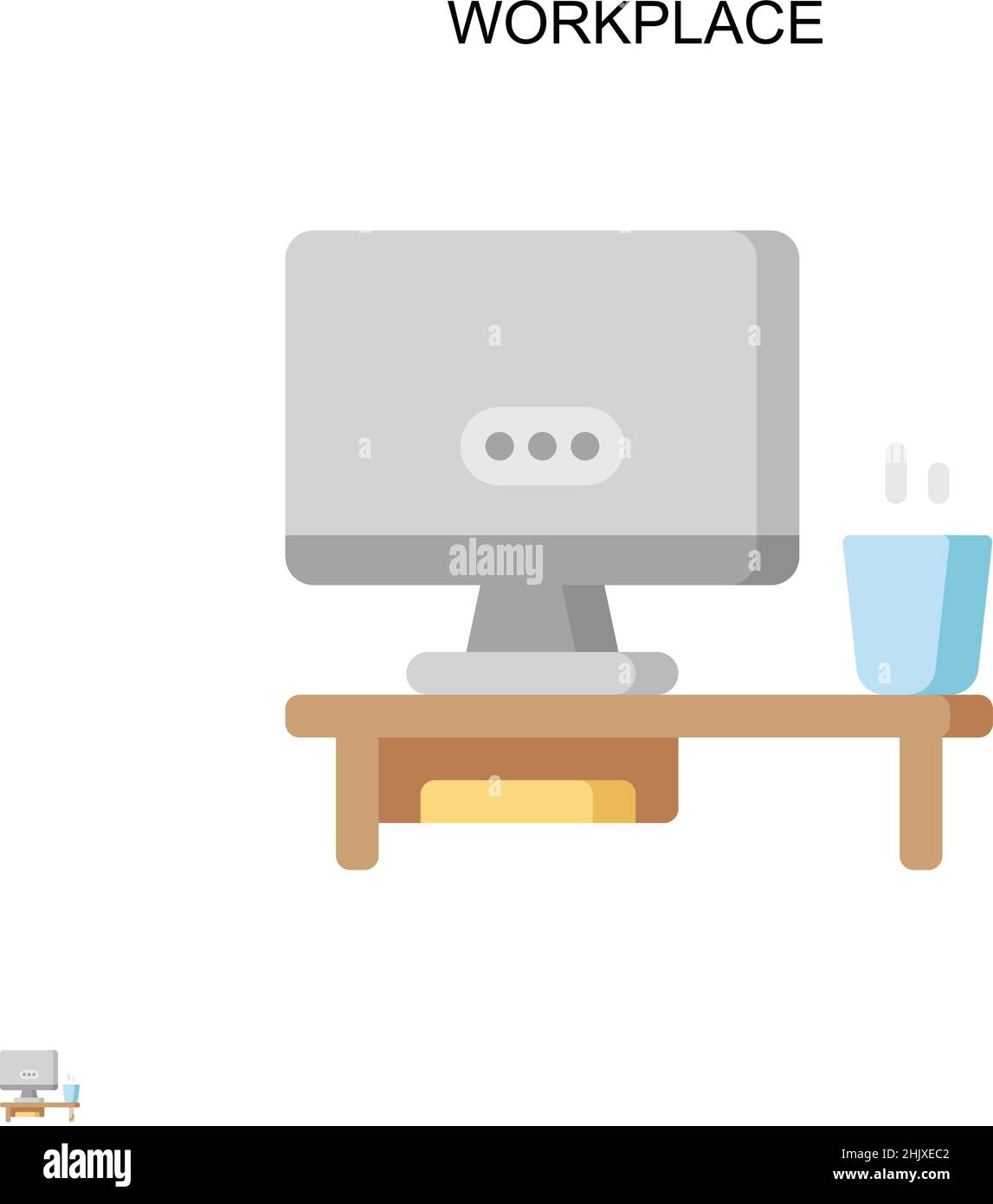 Workplace Simple vector icon. Illustration symbol design template for ...