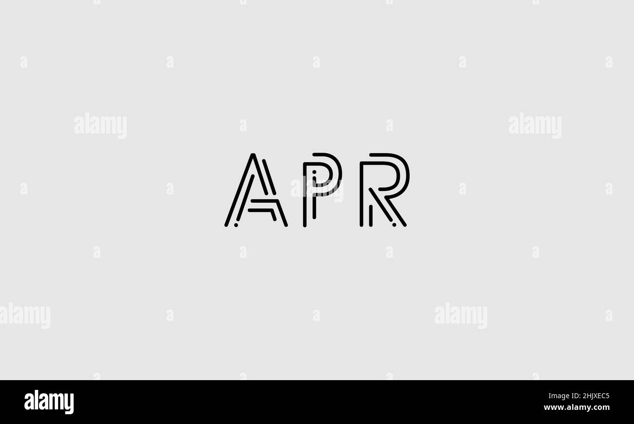 Word APR in letters - Initial vector design - Premium font - Icon ...