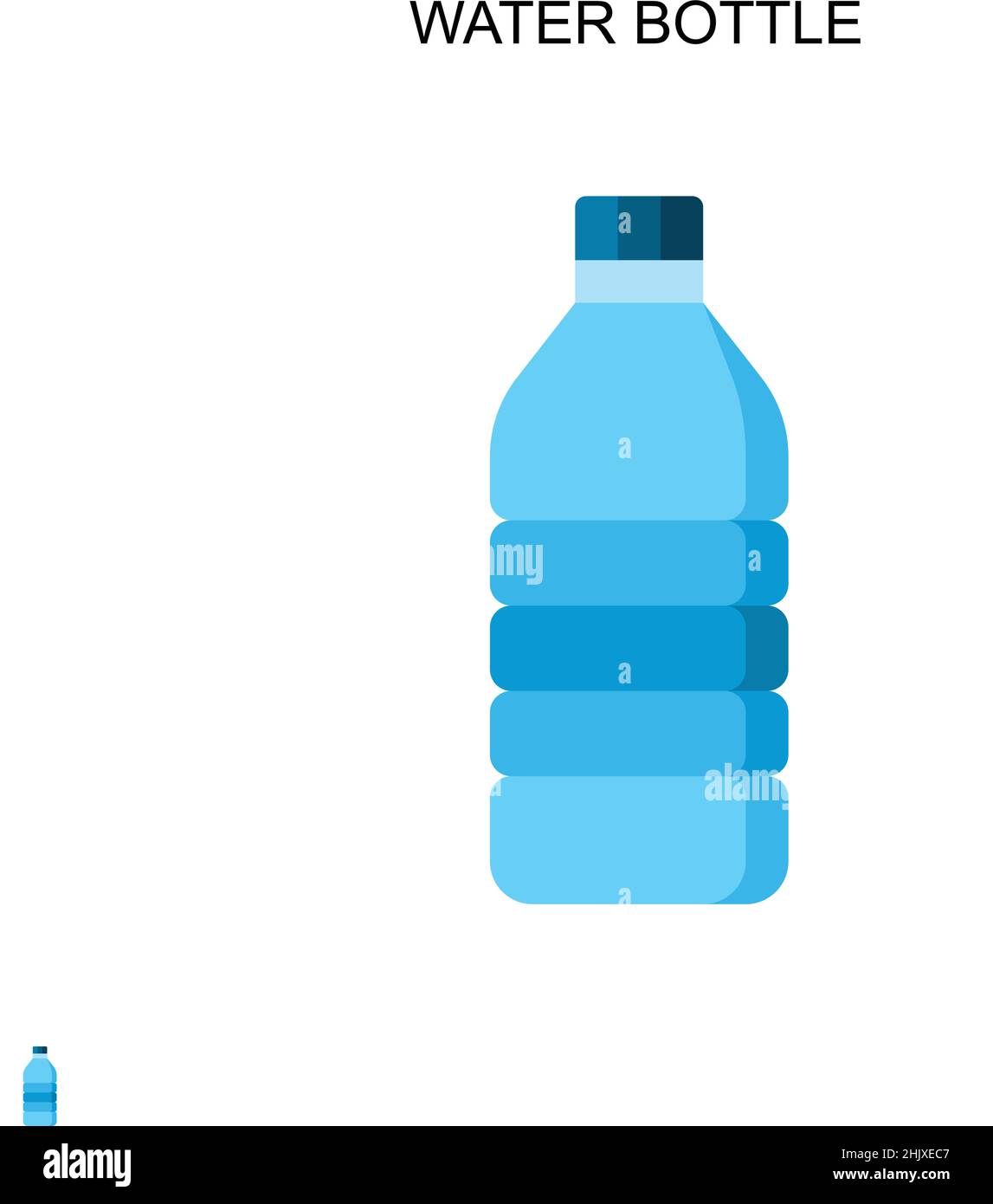 Water bottle Simple vector icon. Illustration symbol design template ...