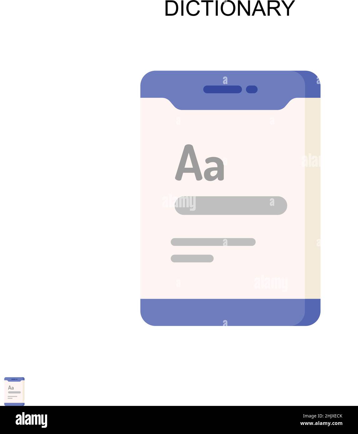 Dictionary Simple vector icon. Illustration symbol design template for ...