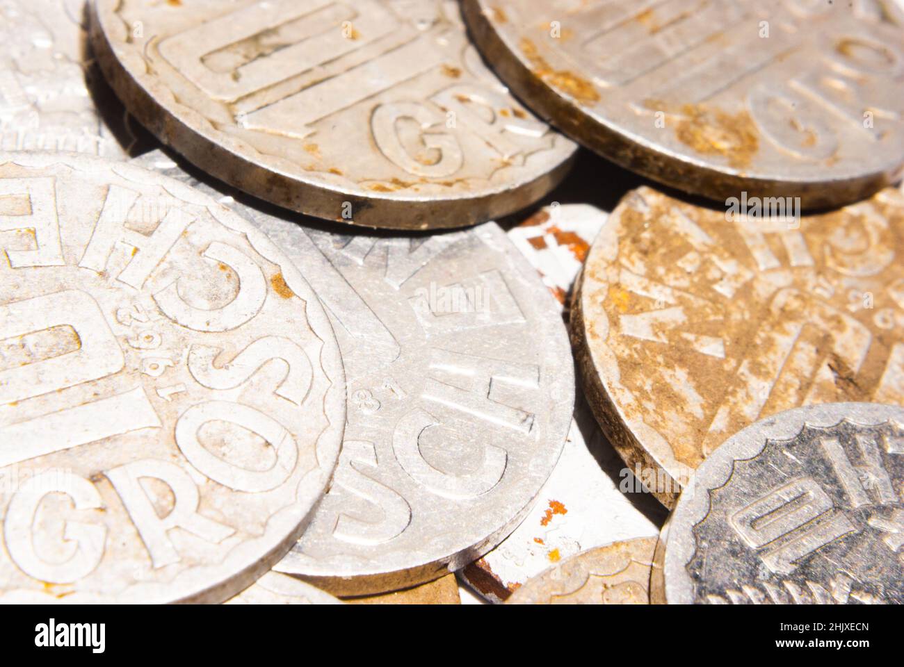Dirty coin hi-res stock photography and images - Alamy