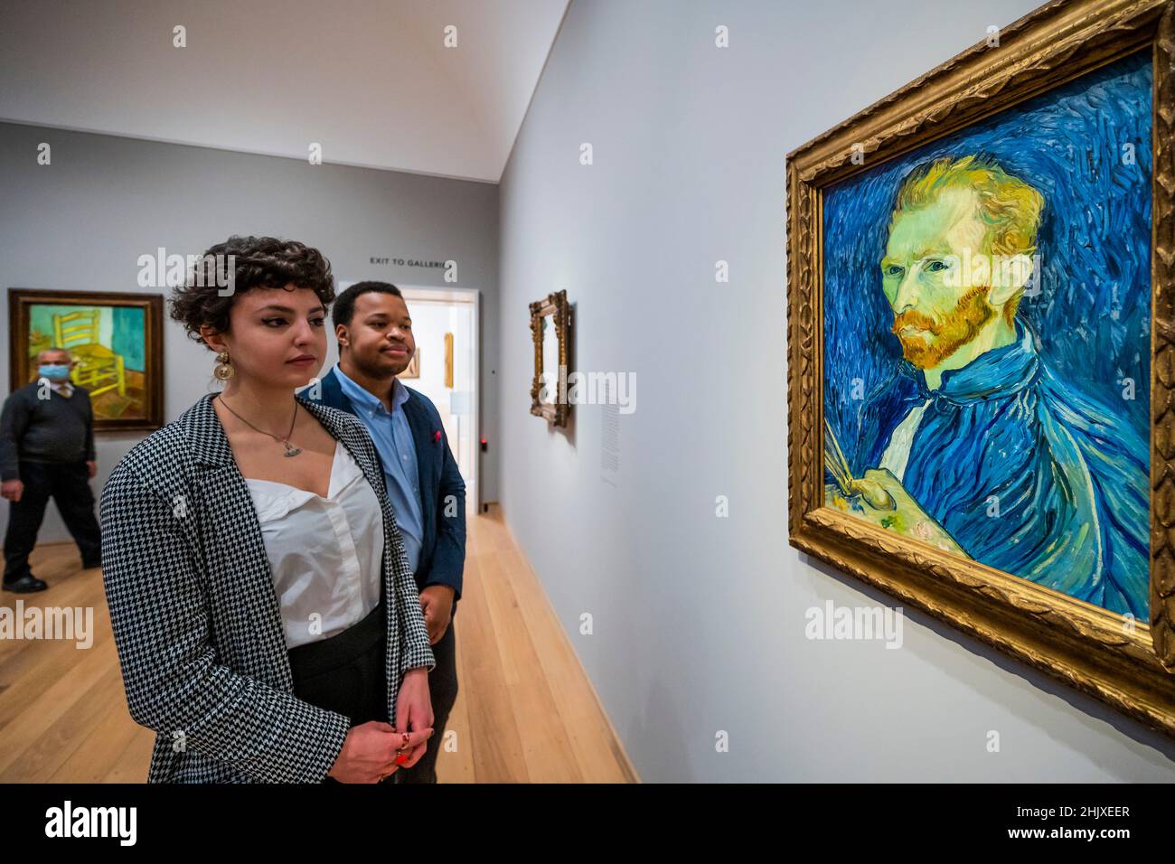 London, UK. 1st Feb, 2022. Self portrait 1889 - Vincent van Gogh's self ...