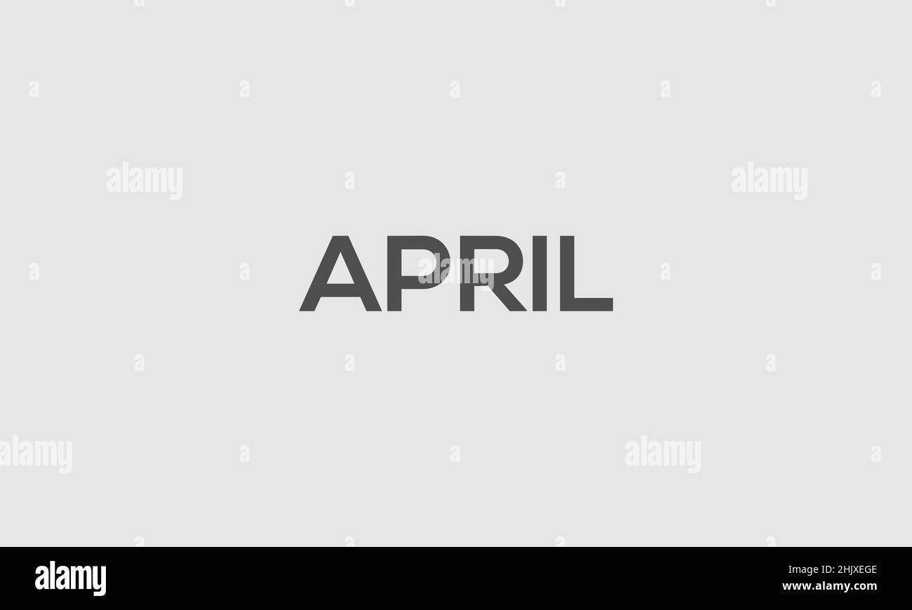 Word APRIL in letters - Initial vector design - Premium font - Icon ...