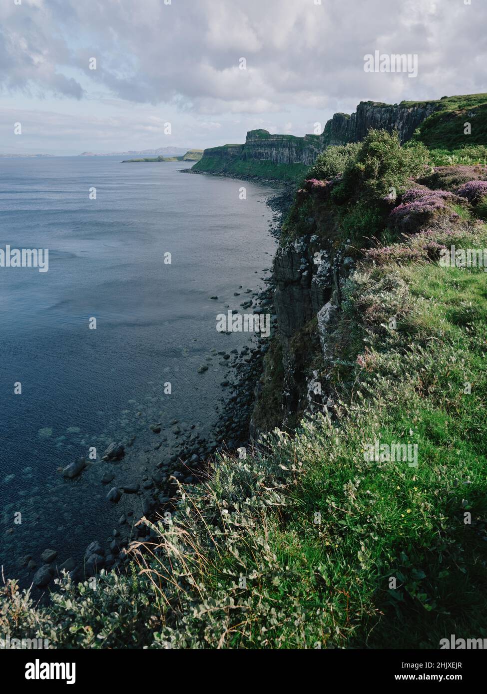Kilt Rock & Mealt Falls Viewpoint summer cliffs and sea landscape on ...