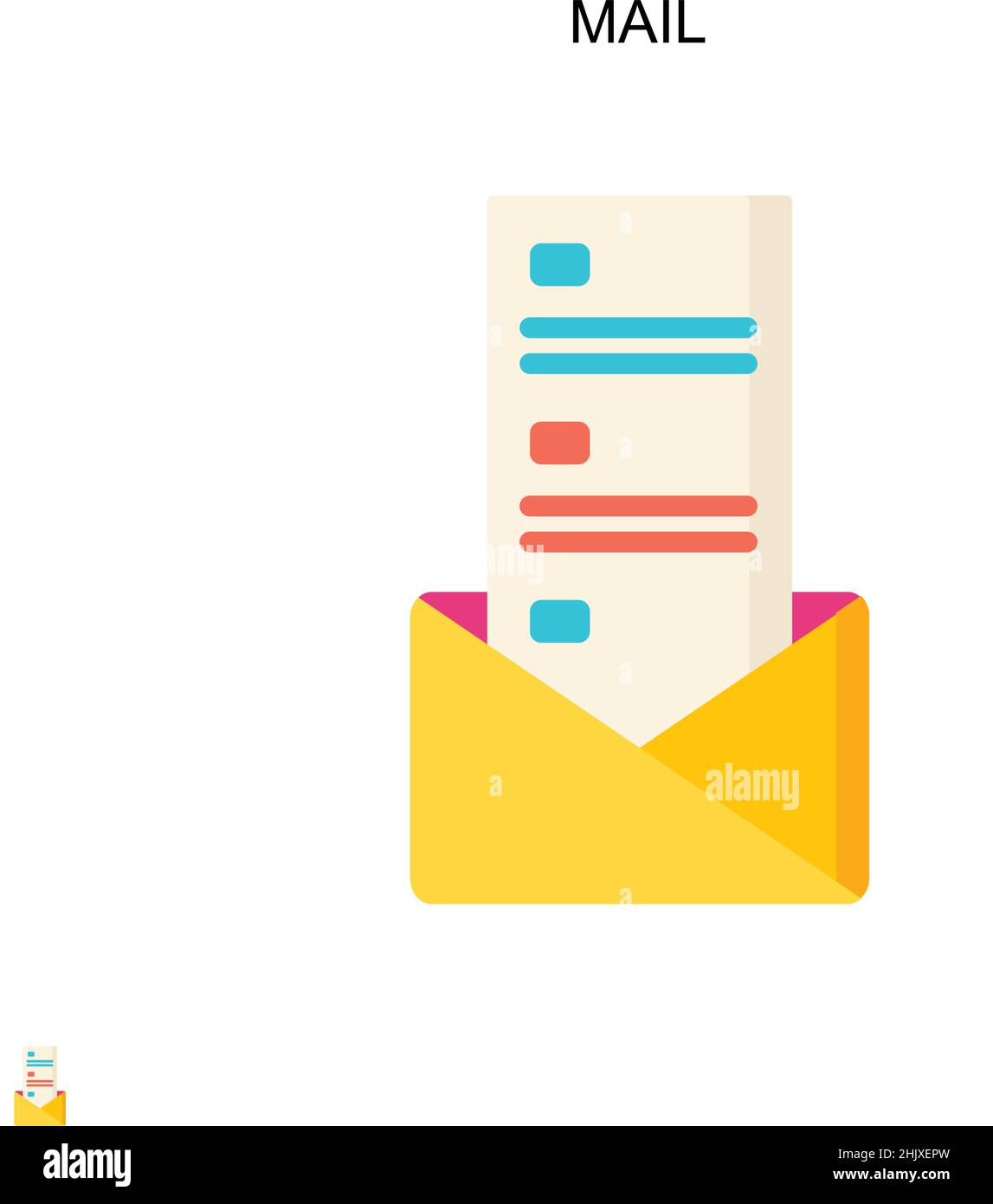 Mail Simple vector icon. Illustration symbol design template for web ...