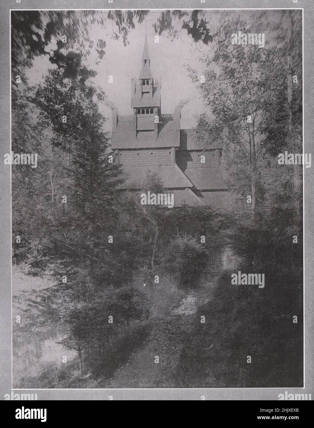 The Stavekirke at Fantoft. Norway (1925 Stock Photo - Alamy