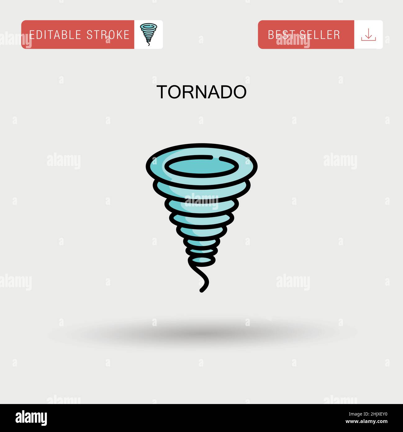 Tornado Simple vector icon Stock Vector Image & Art - Alamy