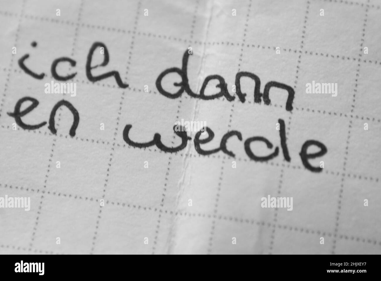 Close-up of a handwritten letter on squared paper Stock Photo - Alamy