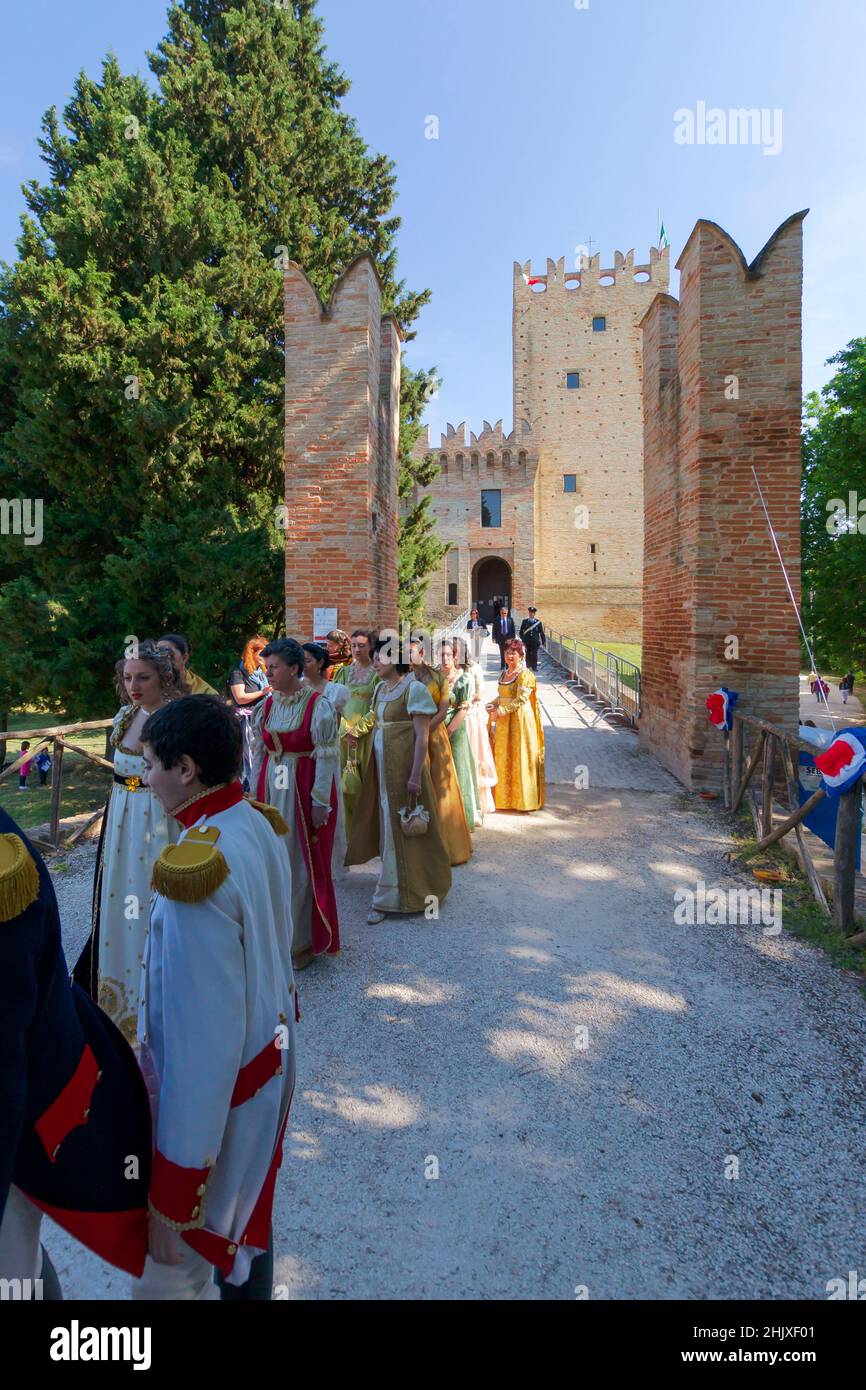 View of the Castle of the Rancia, Tolentino, Marche, Italy, Europe ...