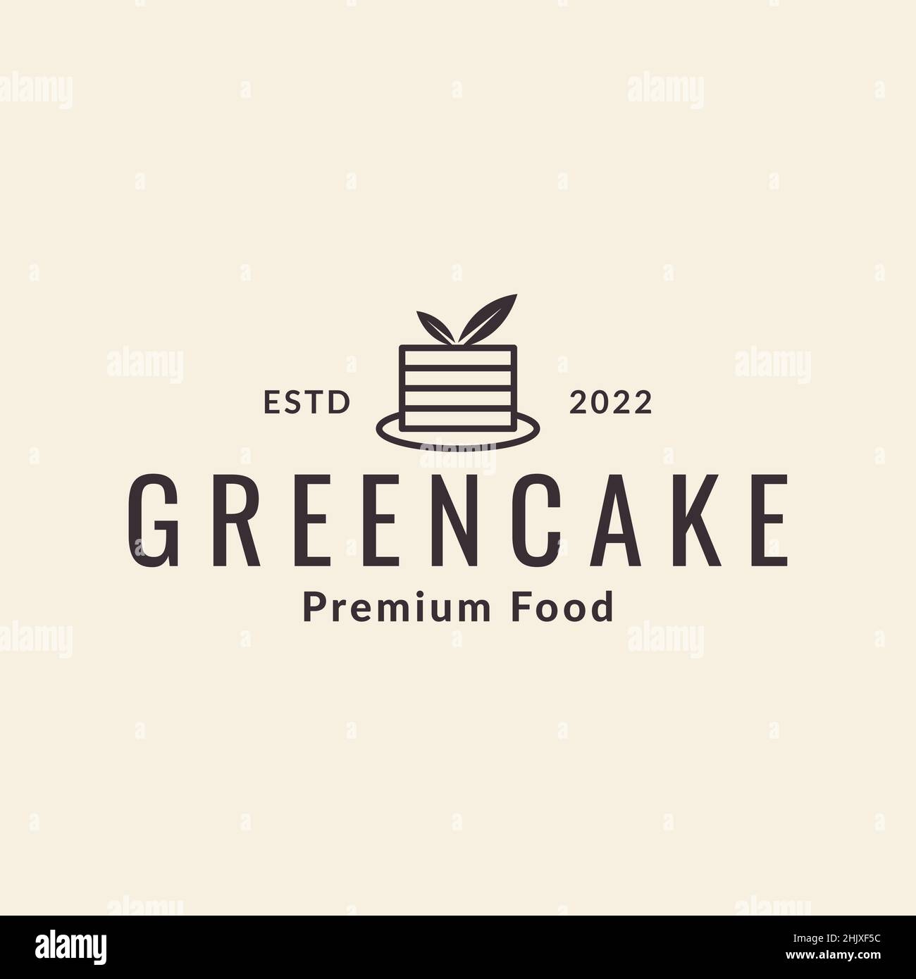 health cake hipster logo design, vector graphic symbol icon ...
