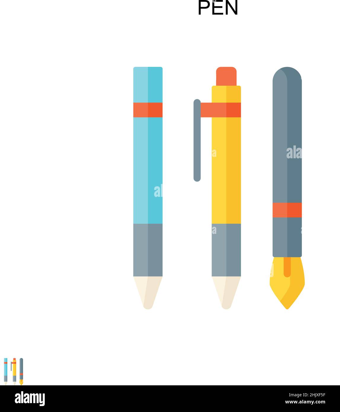 Pen Simple vector icon. Illustration symbol design template for web ...