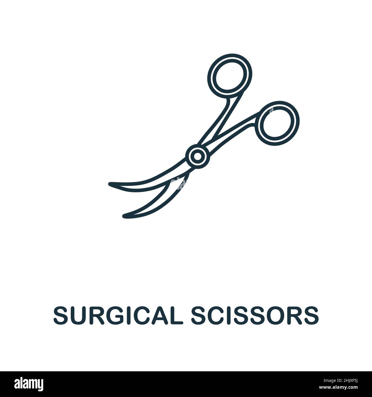Surgical Scissors icon. Line element from medical equipment collection ...