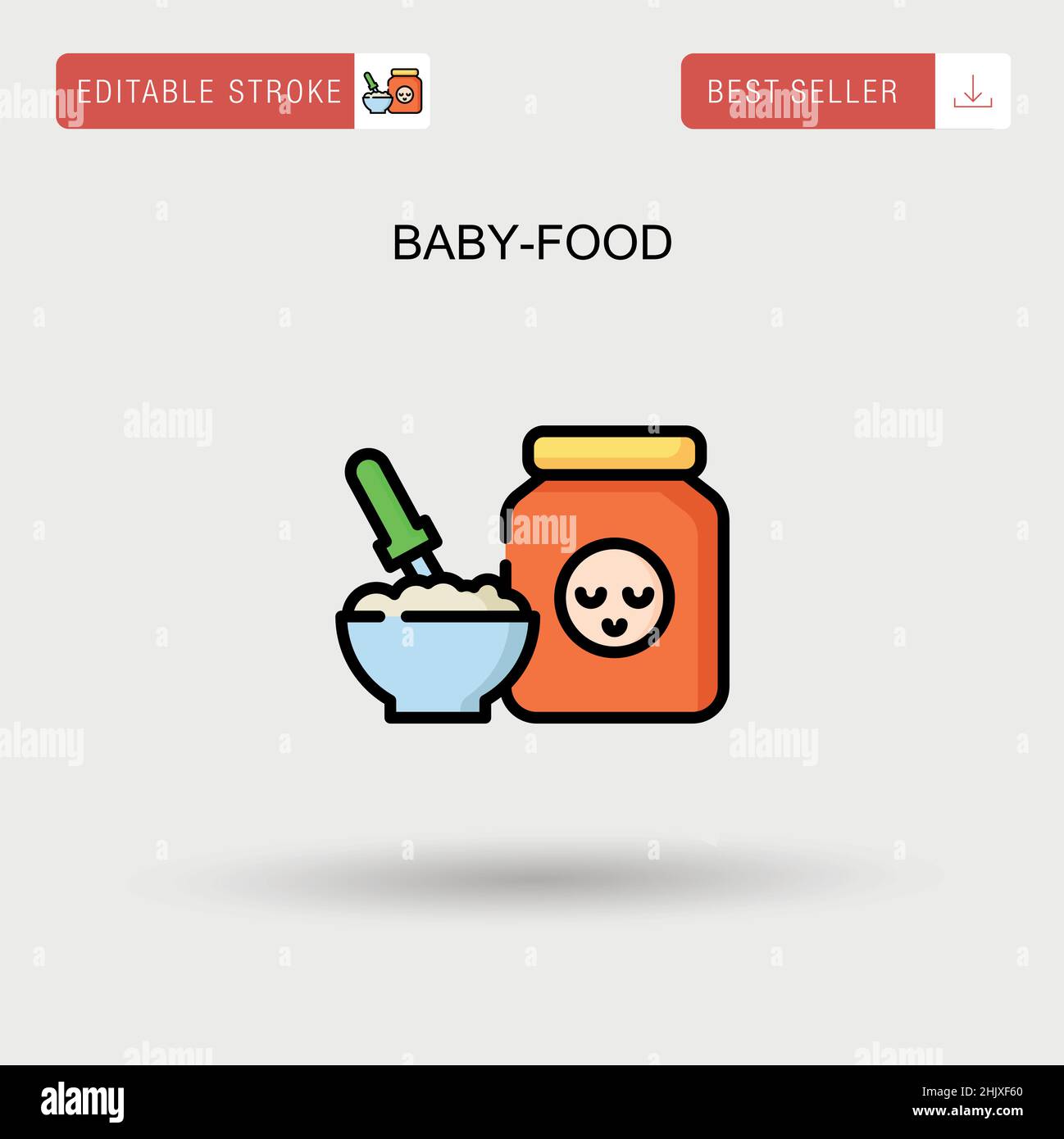 Baby-food Simple vector icon Stock Vector Image & Art - Alamy