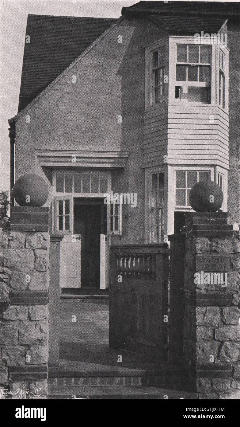 The entrance. Larkscliff, Birchington, Kent. - Designed by Mr. Arthur T ...