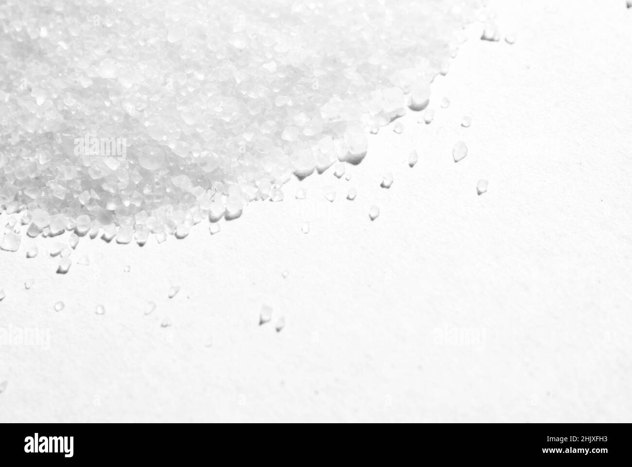 Salt on white background Black and White Stock Photos & Images - Alamy