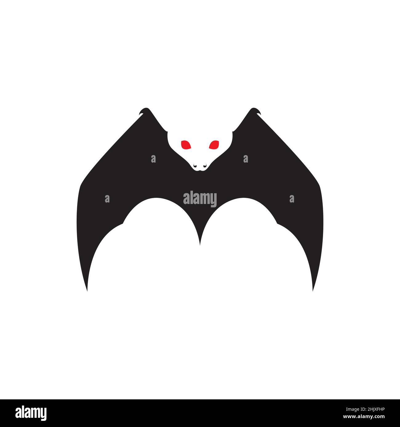 modern negative space bat logo design, vector graphic symbol icon ...