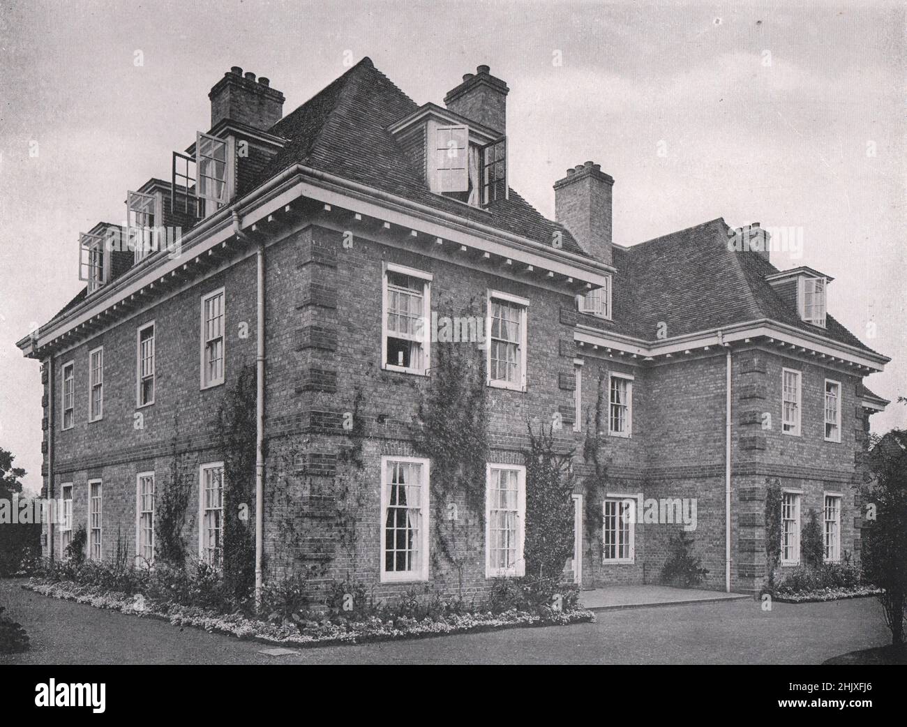 From the South-West. Hertfordshire. Bengeo House, Hertford. - Designed ...