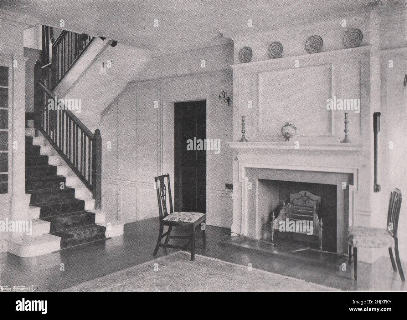 The Hall and Staircase. Hertfordshire. Bengeo House, Hertford ...