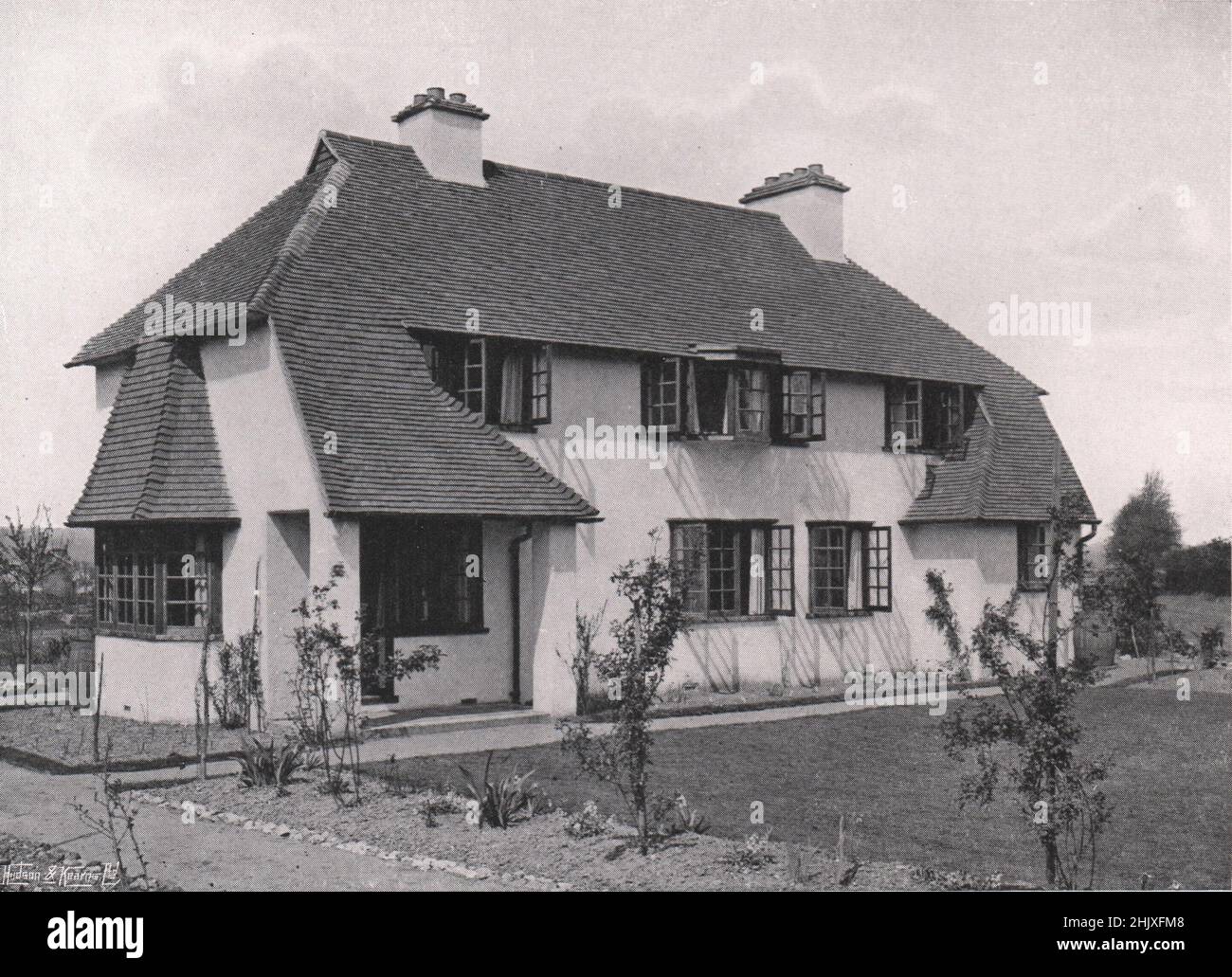 South front. Surrey. Elm Tree Cottage, Farnham. - Designed by Mr ...