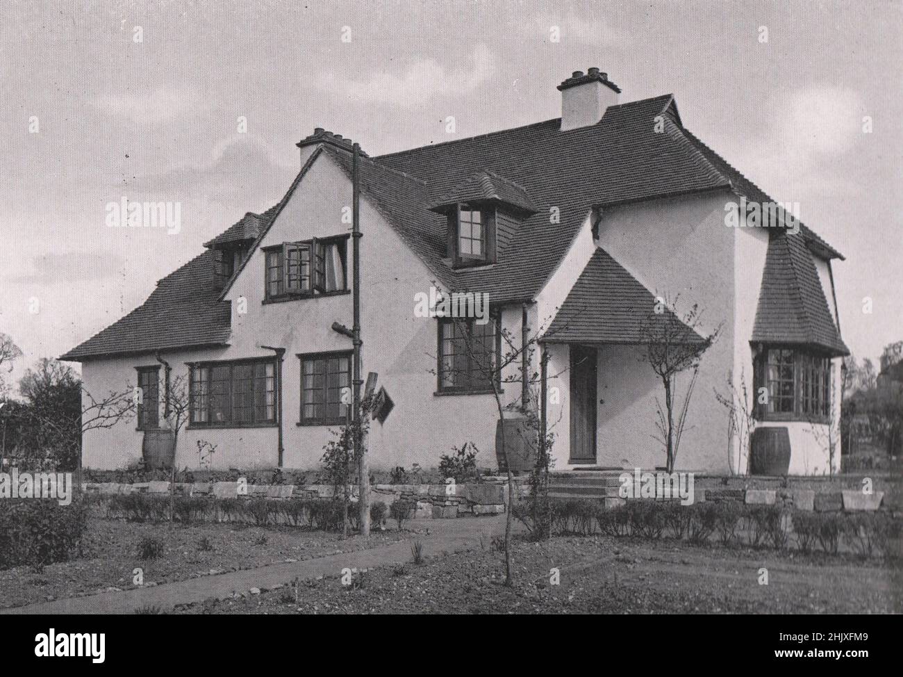 North front and entrance. Surrey. Elm Tree Cottage, Farnham. - Designed ...