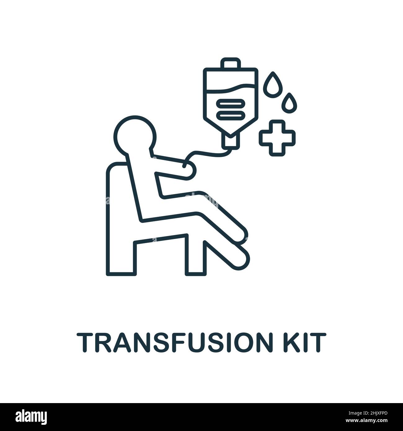 Transfusion Kit icon. Line element from medical equipment collection ...