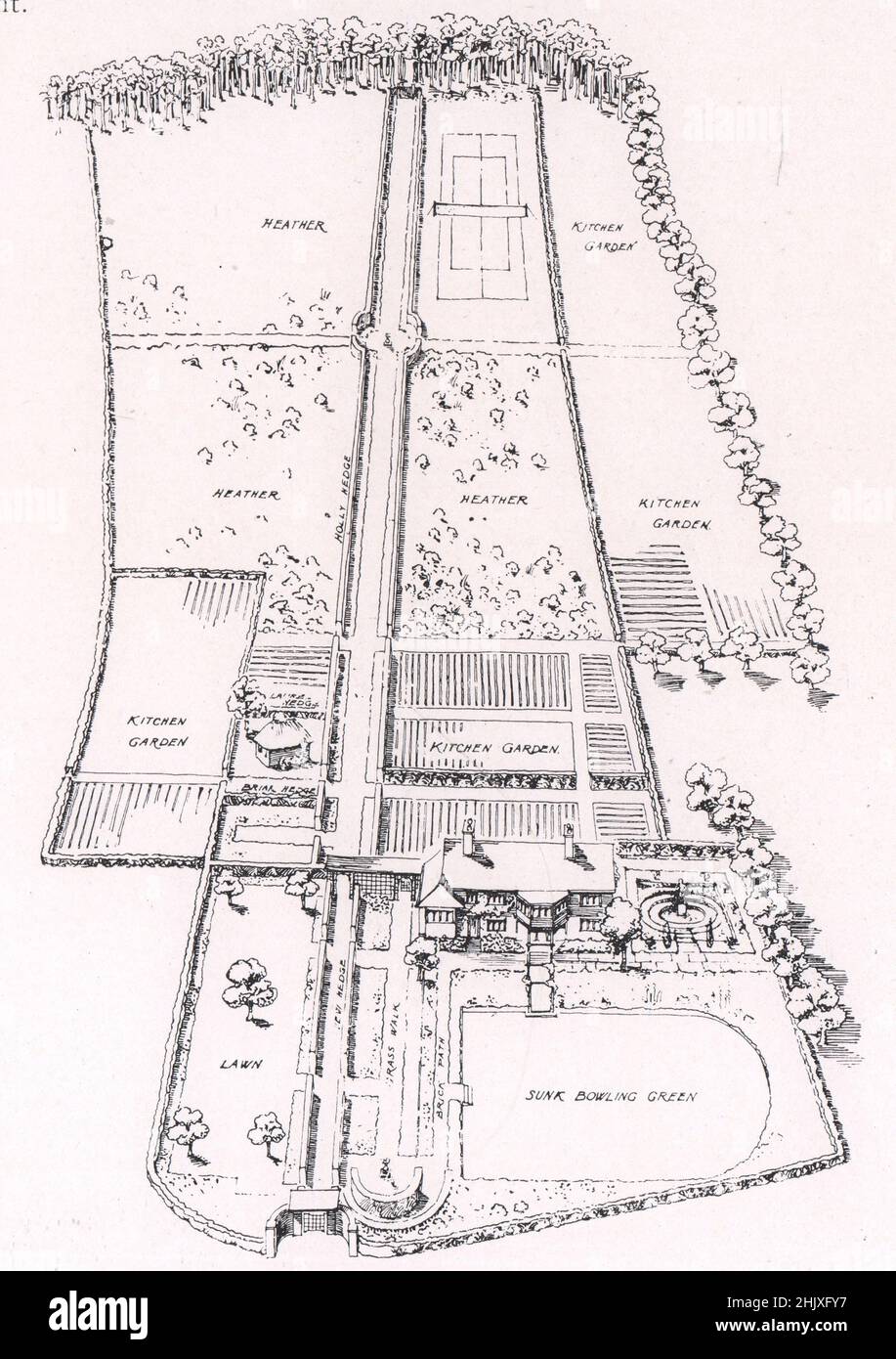A bird's-eye view. Hampshire. Rosebank, Silchester Common. - Designed ...