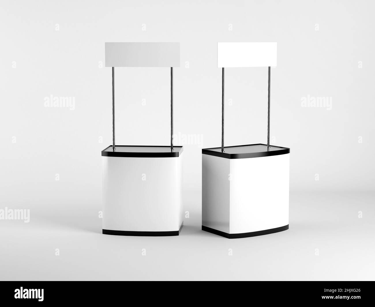 Promo Exhibition Display Stand Mockup 3D Rendering Stock Photo - Alamy