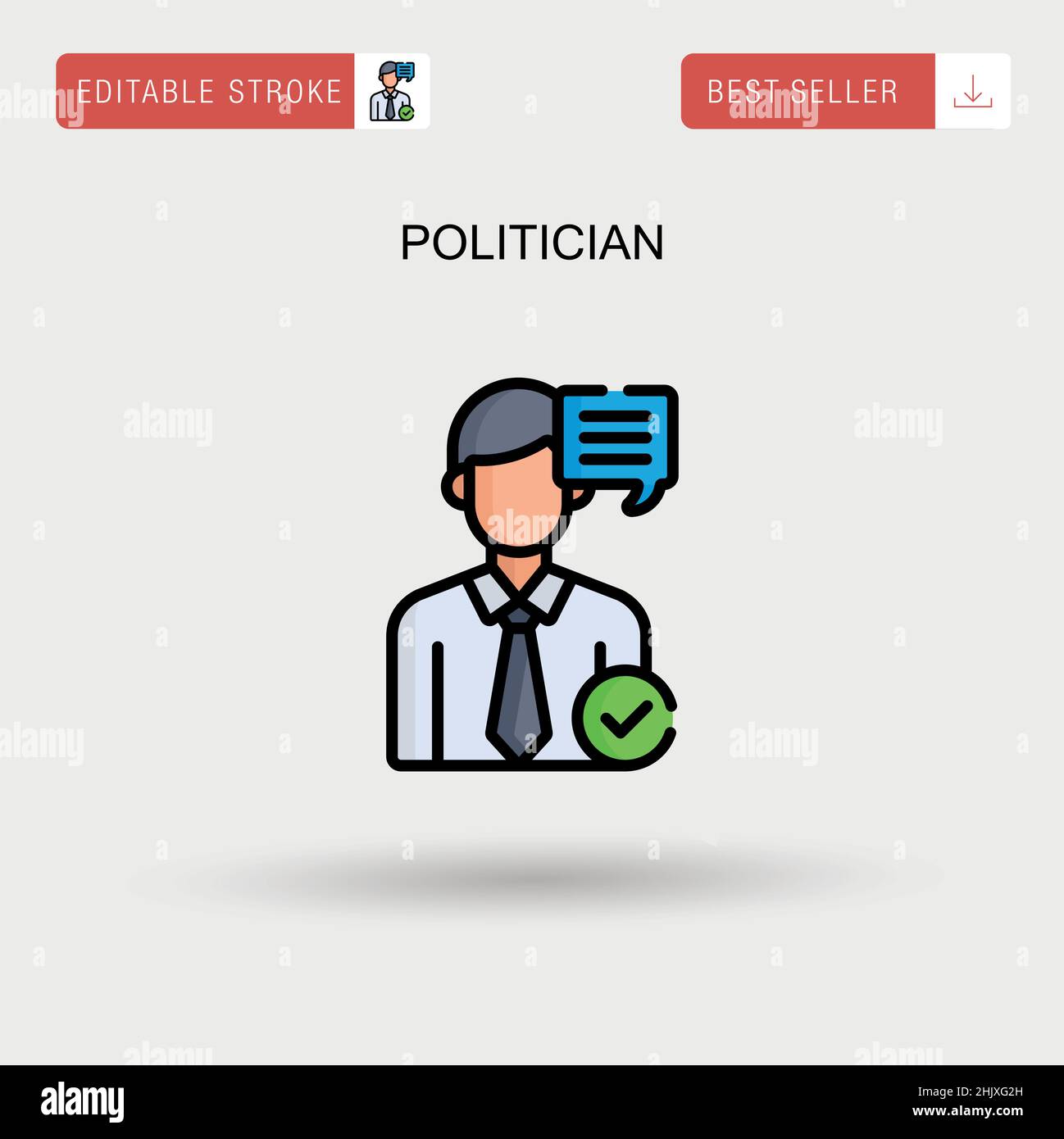 Politician Simple vector icon Stock Vector Image & Art - Alamy