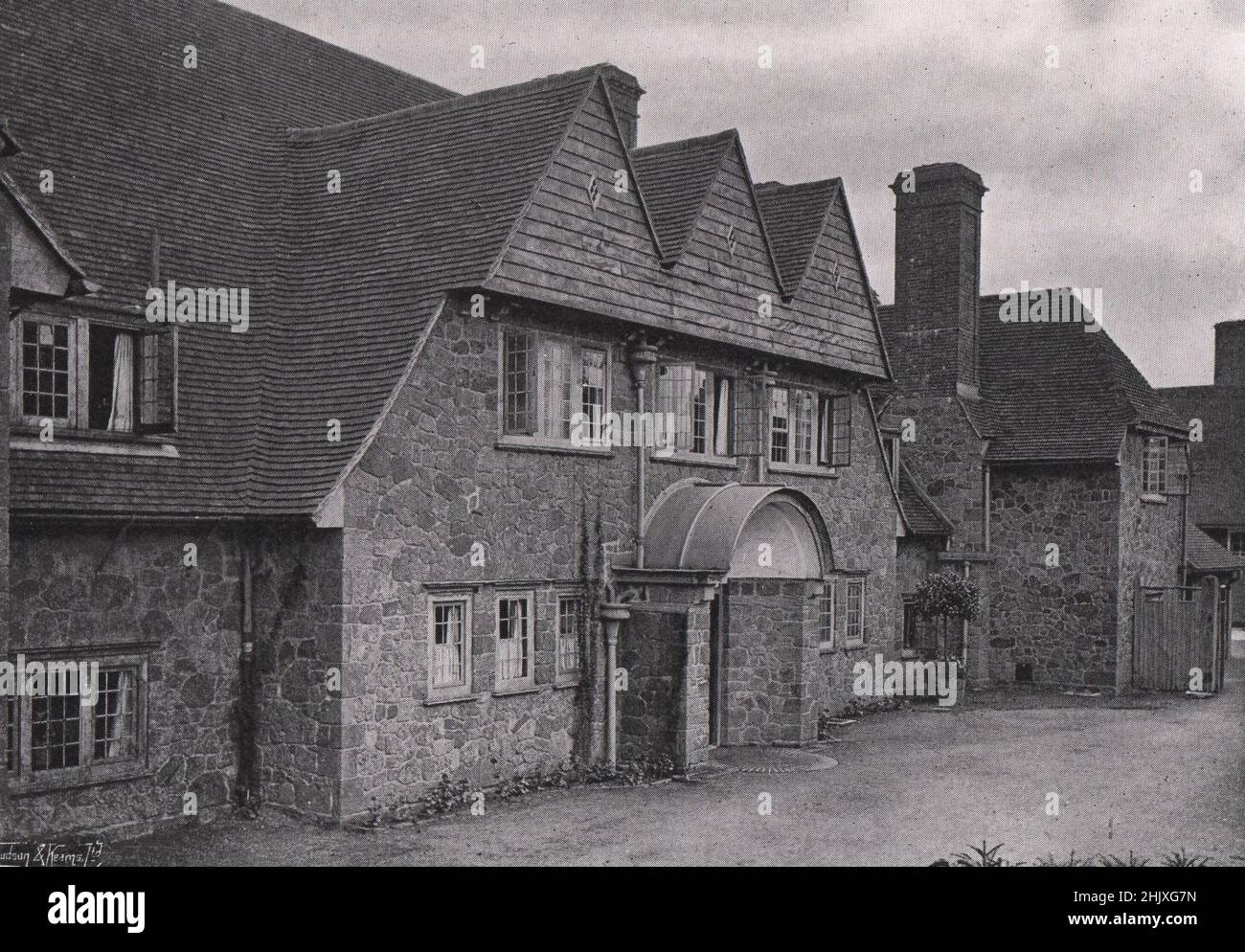 The Entrance, North front. Acremead, Crockham Hill, Kent. - Designed by ...