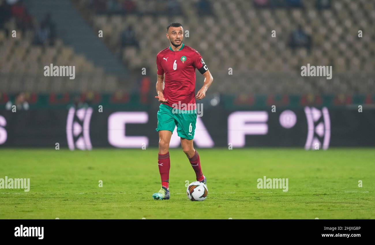 Yaoundé, Cameroon, January, 25, 2022: Romain SaÃ¯ss (captain) of ...