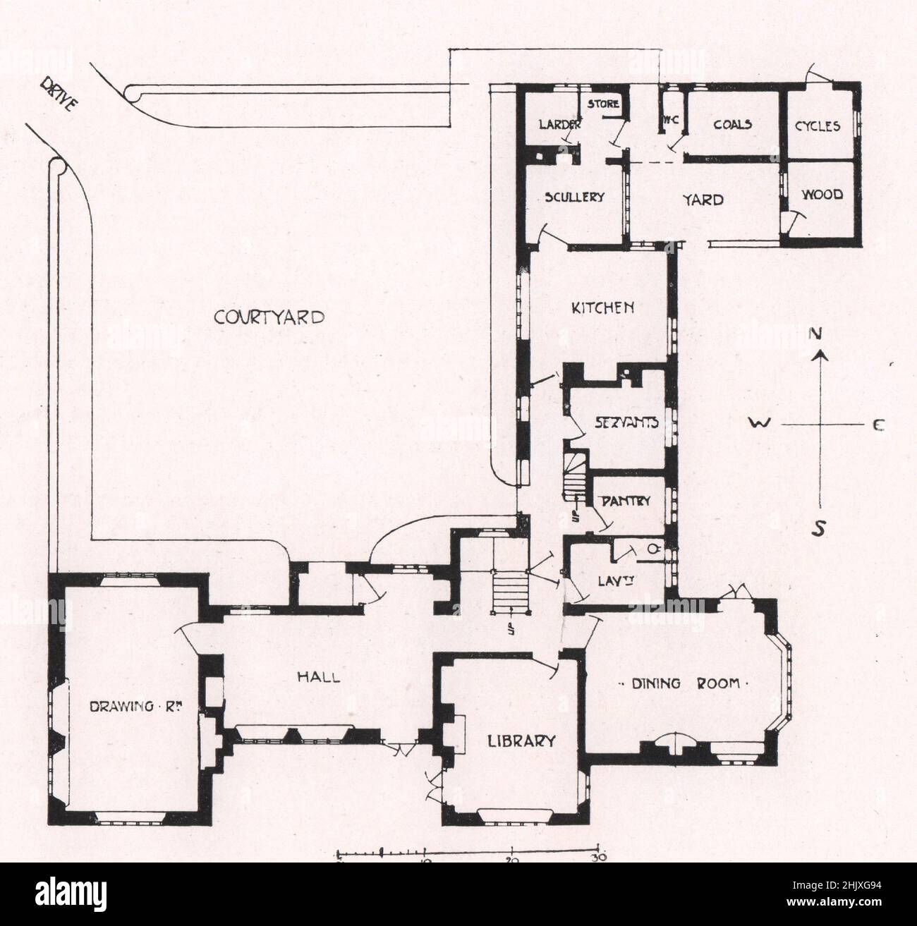 The formal garden Ground plan. Hampshire. The Platts, near Petersfield ...