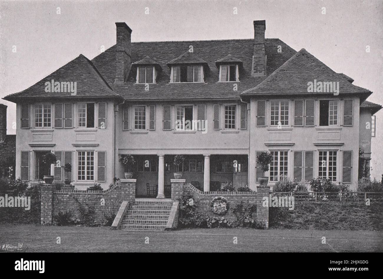 The south-east front. Oxfordshire. Breach House, Cholsey. - Designed by ...