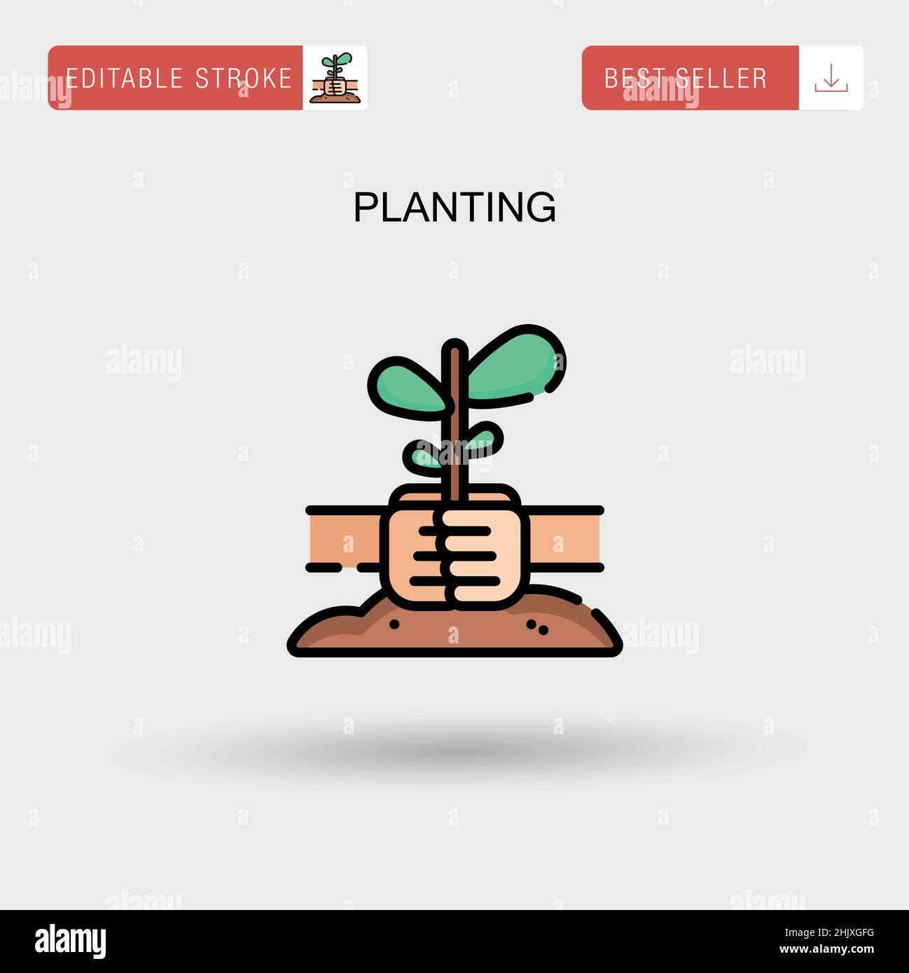 Planting Simple vector icon Stock Vector Image & Art - Alamy