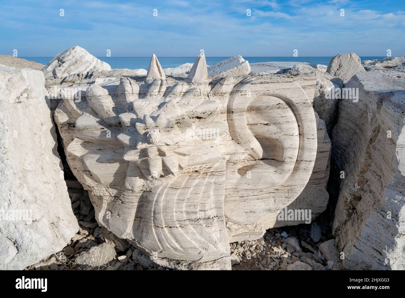 South pier of the port of San Benedetto del Tronto, transformed into an ...