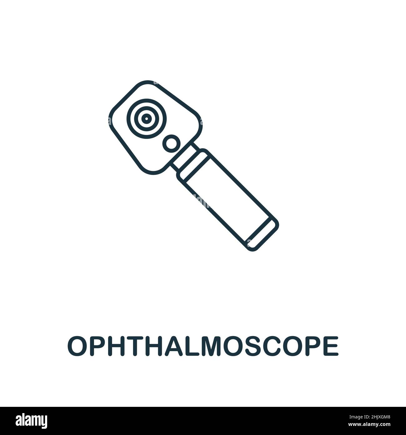 Ophthalmoscope icon. Line element from medical equipment collection ...