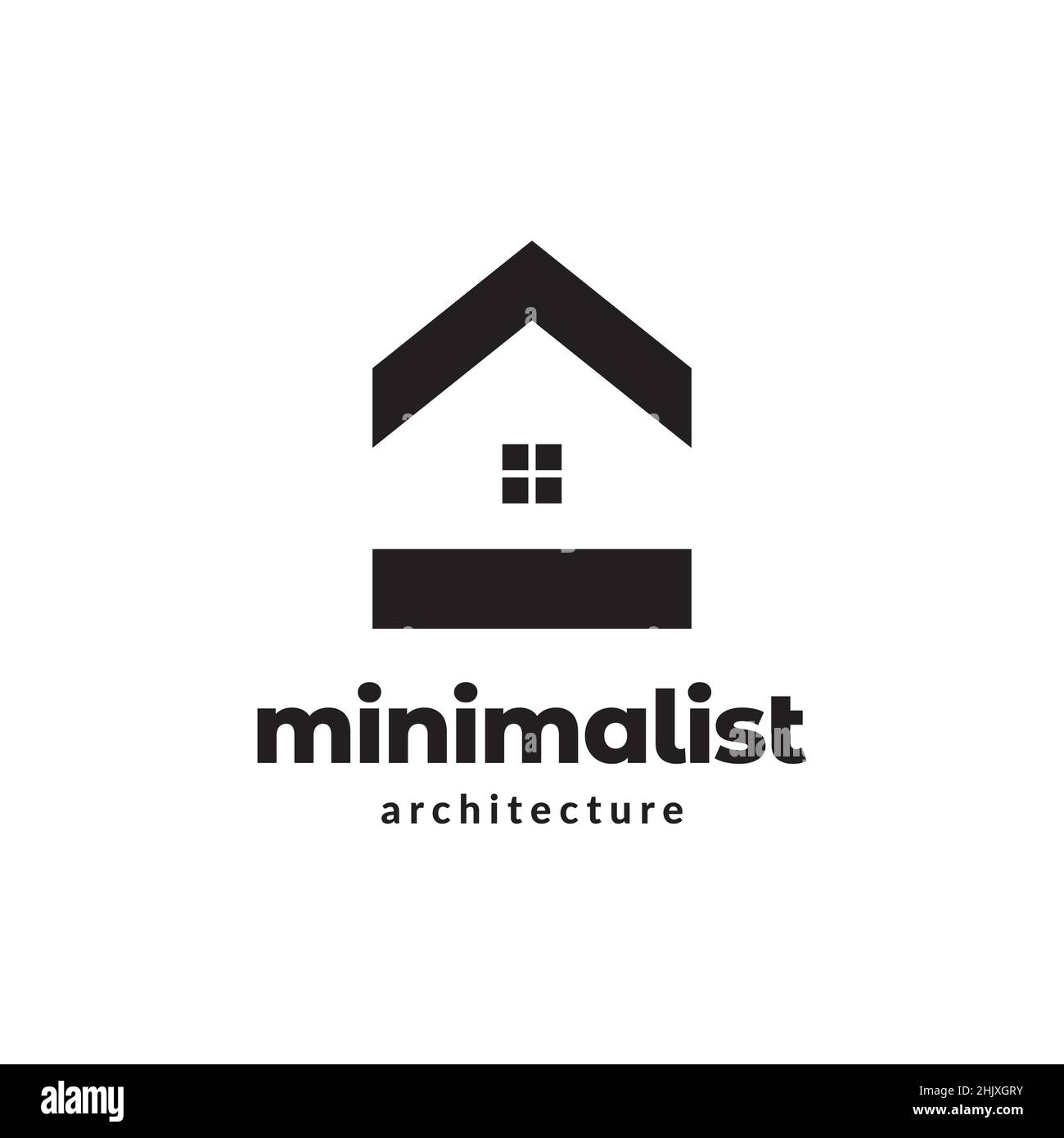 shape rectangle with triangle home logo design, vector graphic symbol ...