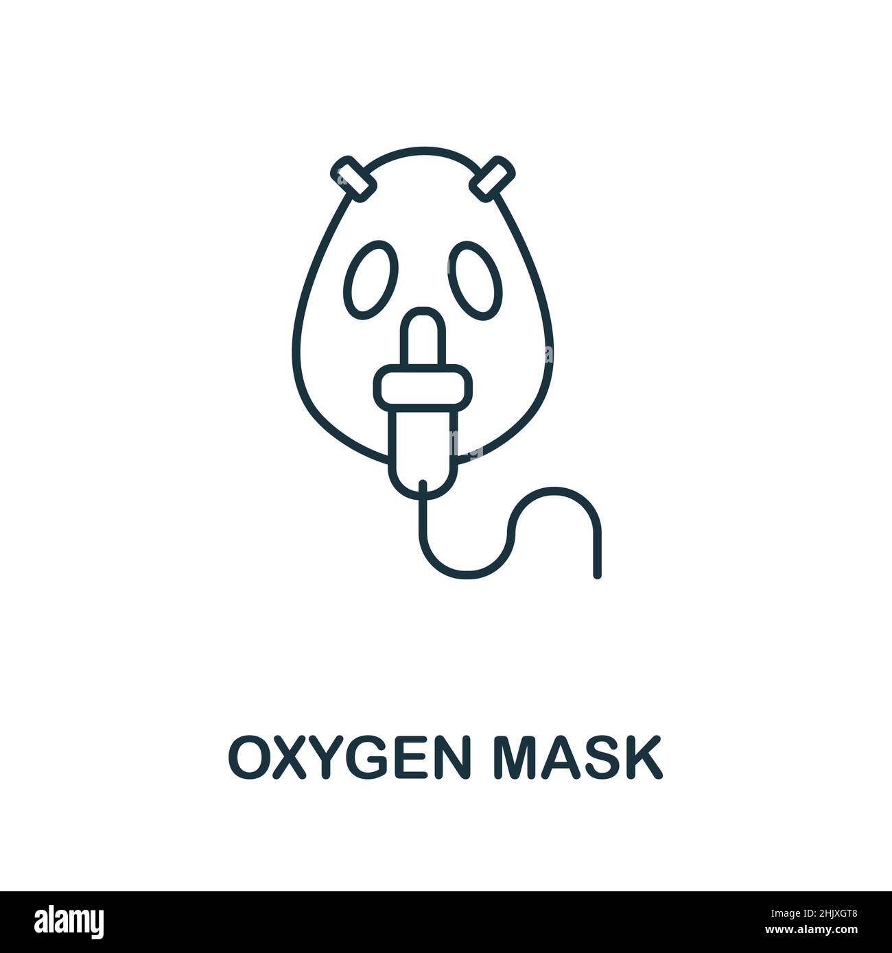 Oxygen Mask icon. Line element from medical equipment collection ...