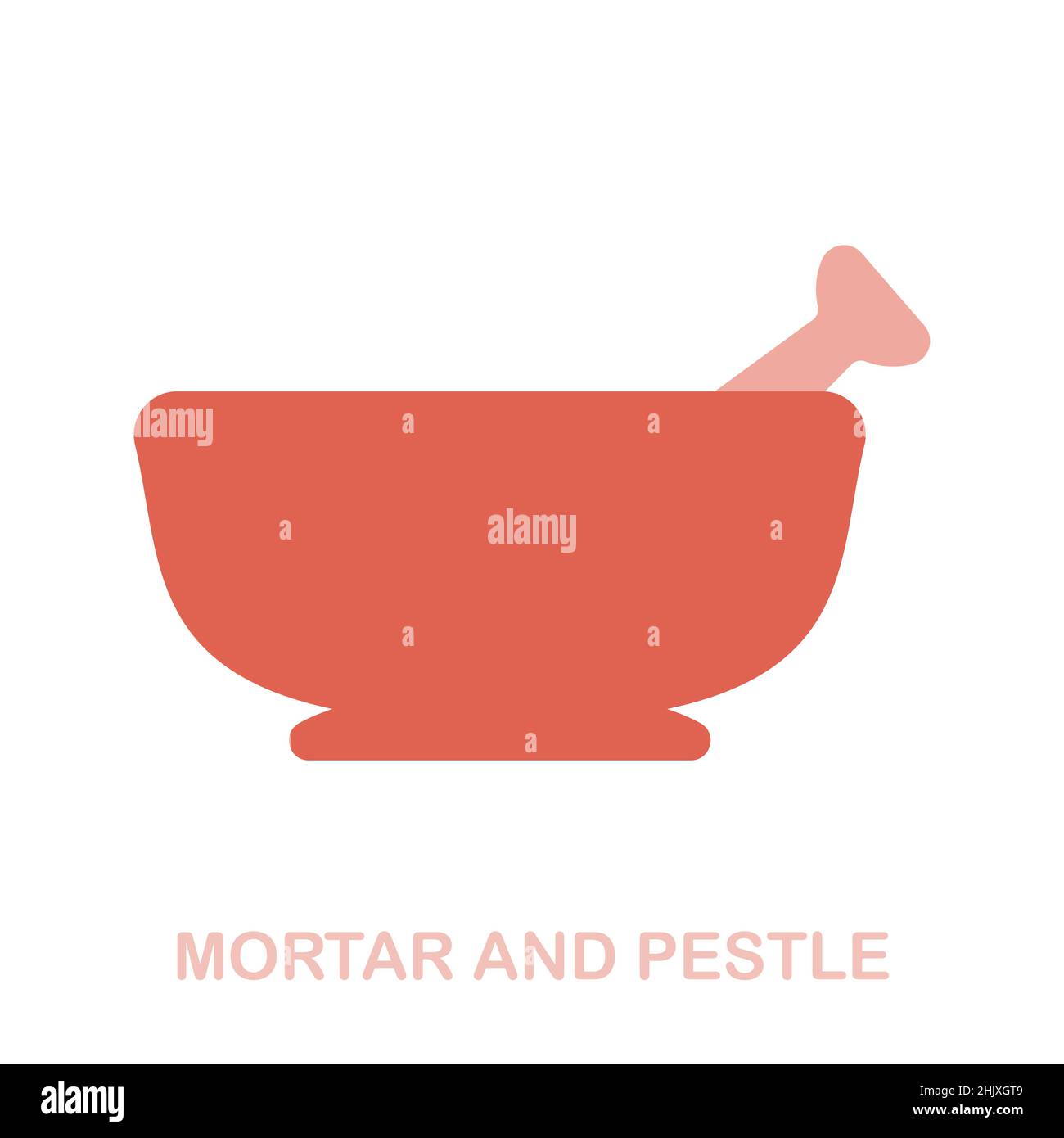 Martar And Pestle flat icon. Colored element sign from spa therapy ...