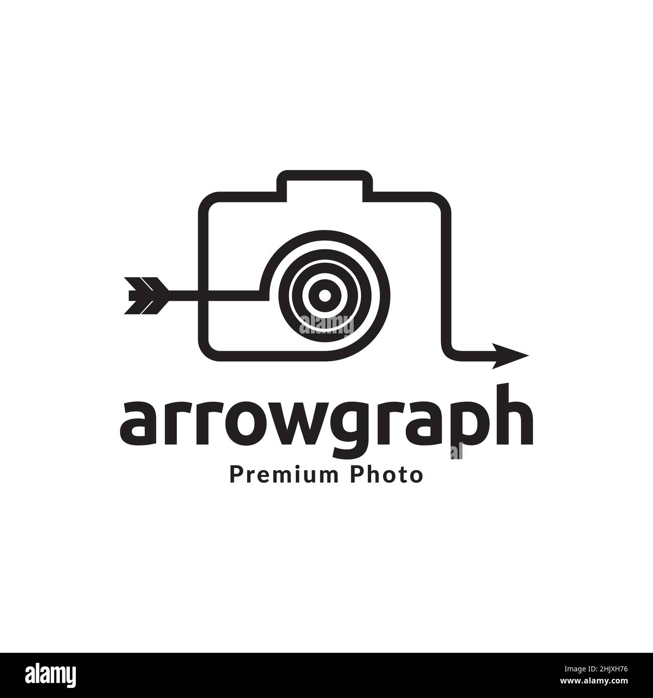 shape camera with arrow logo design, vector graphic symbol icon ...